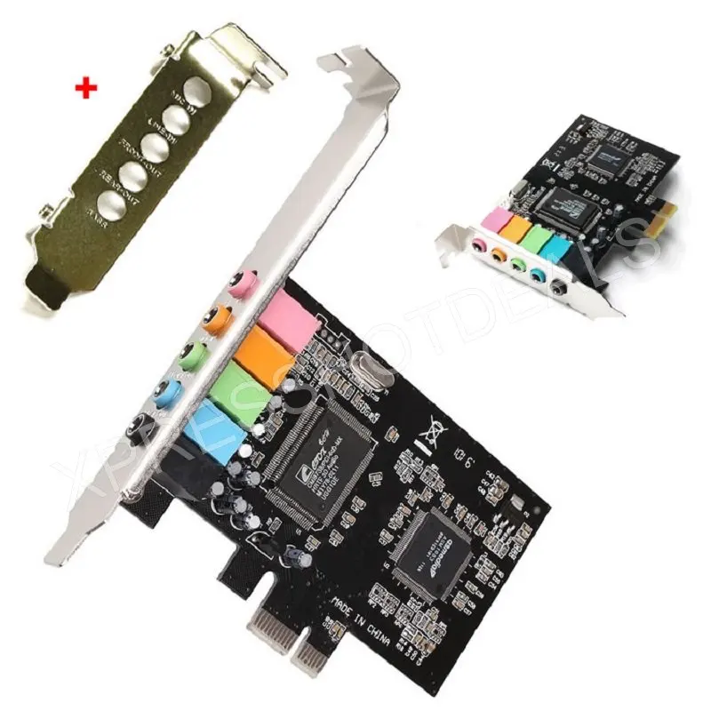 New-PCI-E-PCI-Express-6-Channel-5-1-Audio-Sound-Card-w-Low-Profile ...