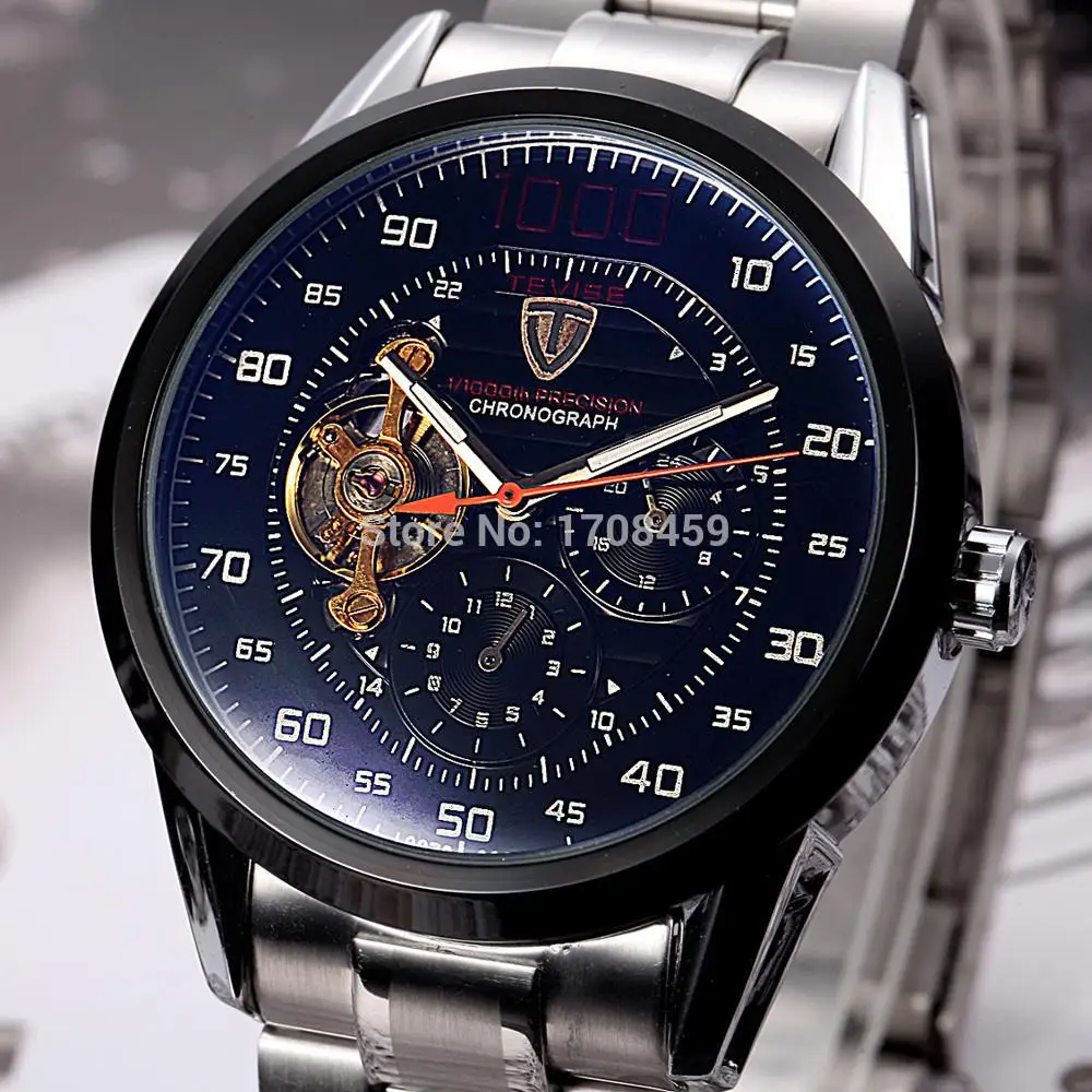 Men Military Full Steel Tevise Brand Automatic Self wind Watch ...