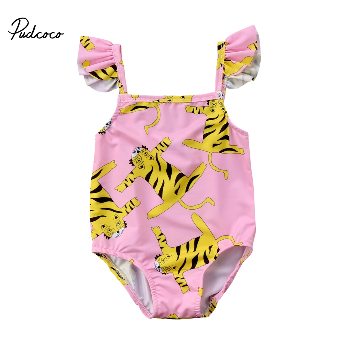 Kids Little Girls Tiger Print One piece Swimsuit Baby Girl Bikini Set ...