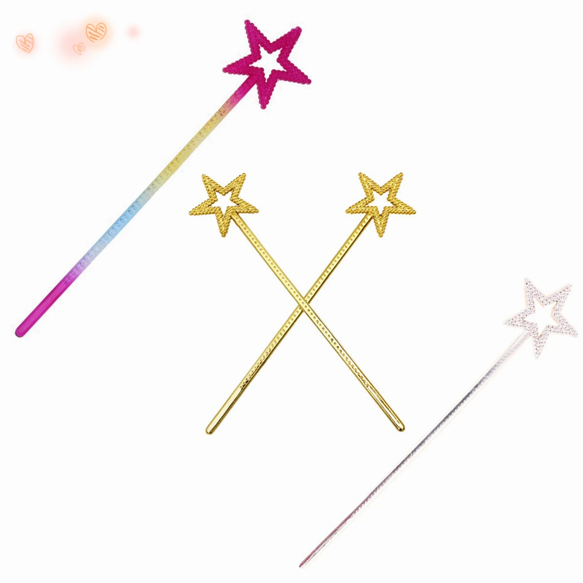 12pcs Mini Fairy Star Princess Wands Star Shape Wands With Beads For ...