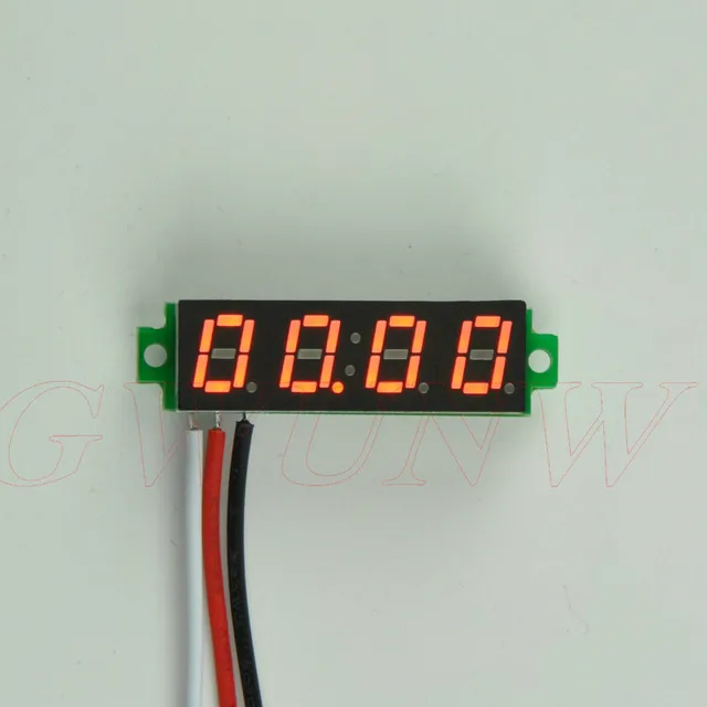 GWUNW BY428V 0.28 inch 4 bit Micro voltmeter DC 0-10V 30V 50V 100V 200V ...