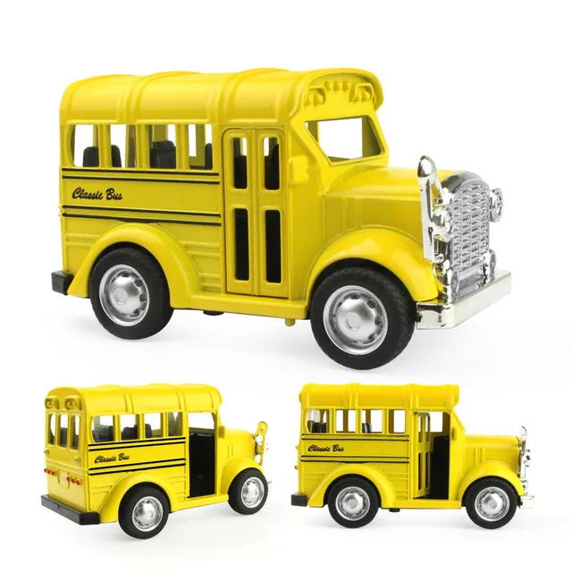 Aliexpress.com : Buy Mini Vintage Diecast Car School Bus Alloy Car ...