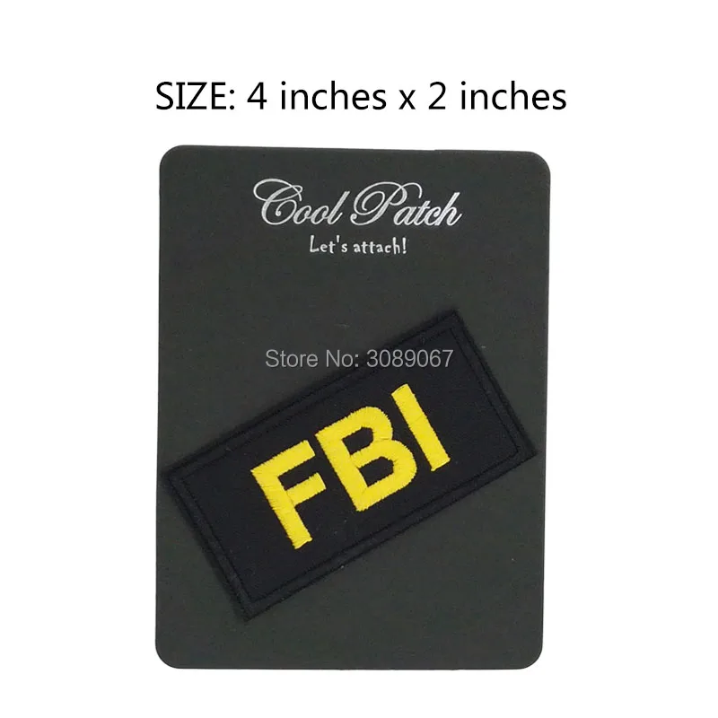 Tactical Black FBI F.B.I. Military Embroidered LOGO Iron On Patch ...