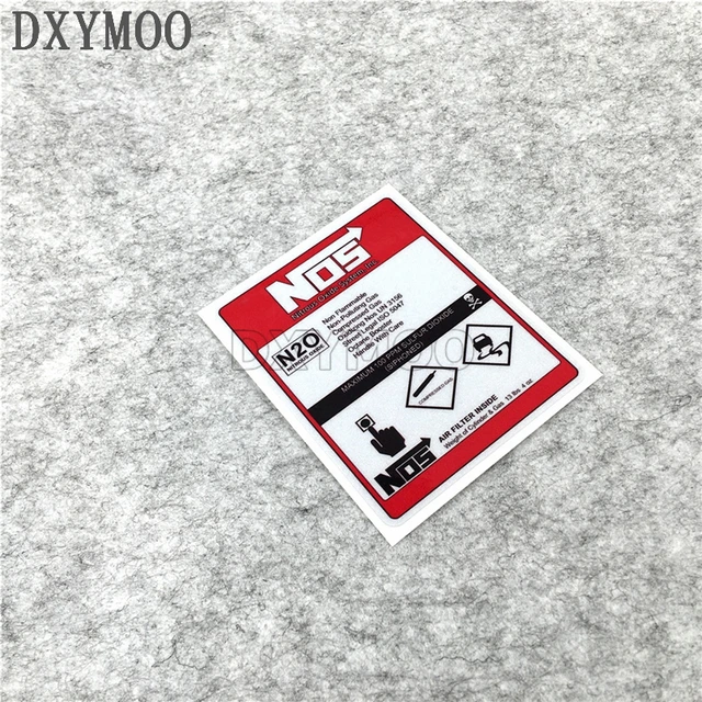 Warning Car Oil Tank Sticker Decals N2O NITROUS GASAir Filter Inside ...