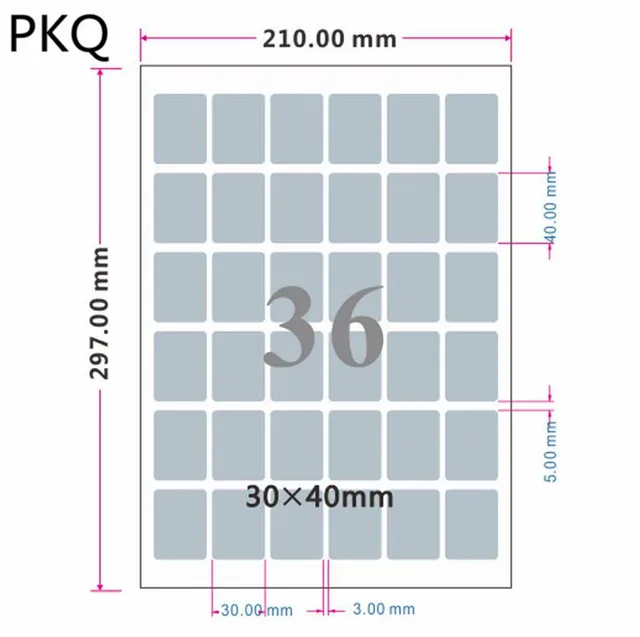 10 Sheets A4 PET Matte Silver sticker labels A4 sheet Self Adhesive ...