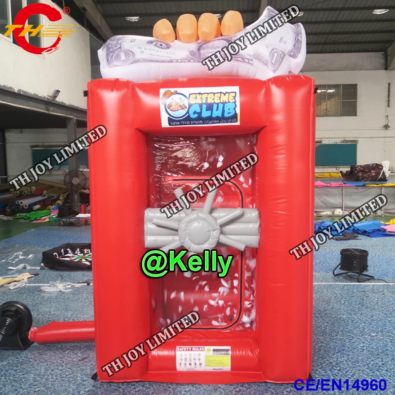 free door shipping US dollar inflatable Money Machine Booth Cube ...