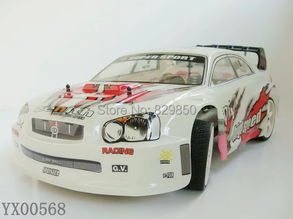 1:7 Scale RC Car Nitro Gas 21CC Engine 4WD Racing 1 Speed Gearbox radio ...