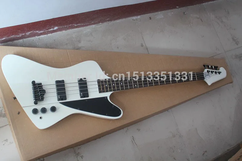 Free Shipping Wholesale firebird electric bass guitar with White color ...