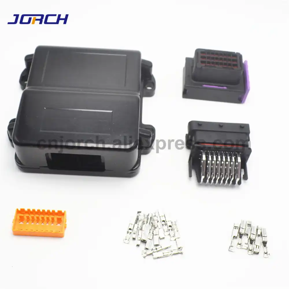 1 set 24 pin way plastic automotive ecu pcb enclosure box case with ...