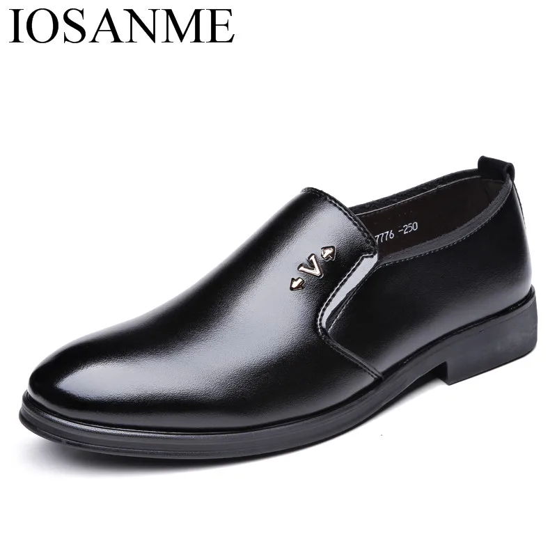 mens italian leather work shoes male elegant dress business wedding ...