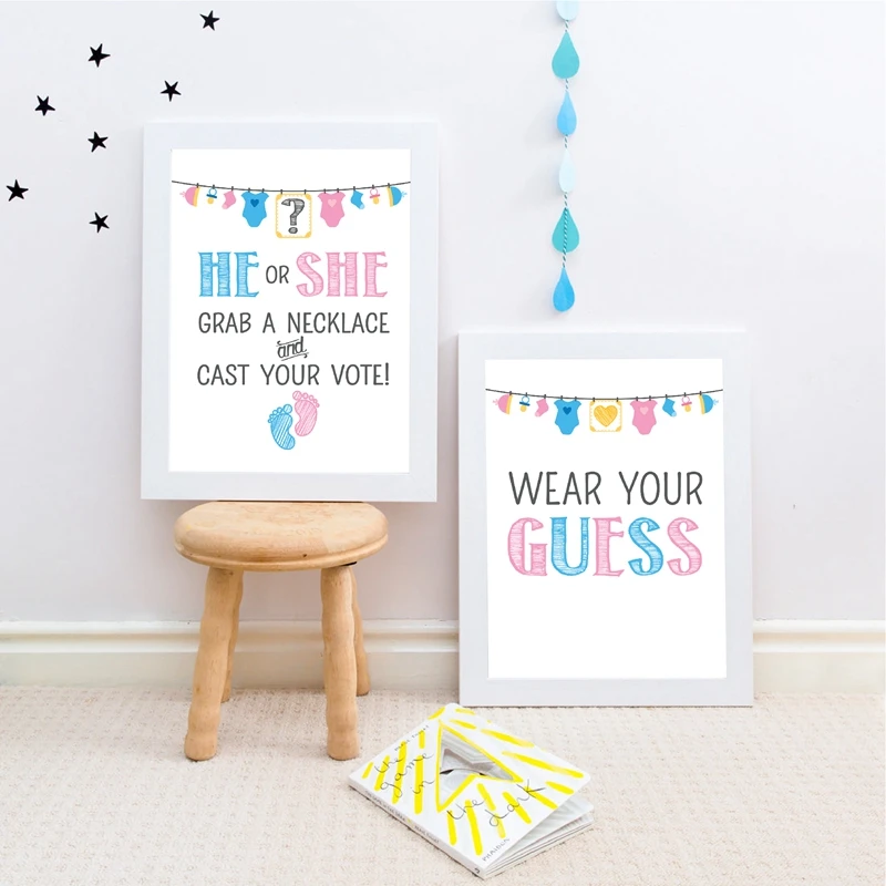Wear Your Guess Sign Gender Reveal Party Sign Printable