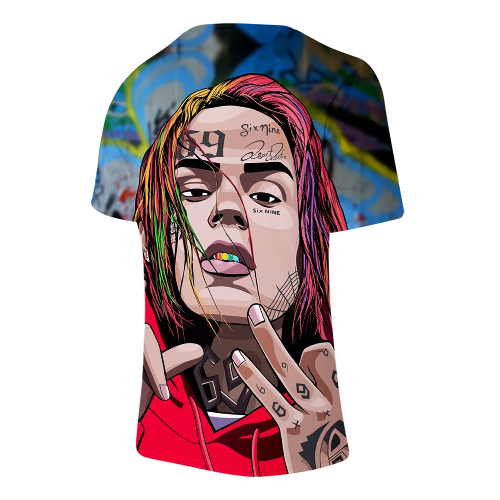 Hip Hop Rapper 69 6ix9ine Tekashi69 3D Printed T-Shirt Women Men Summer ...