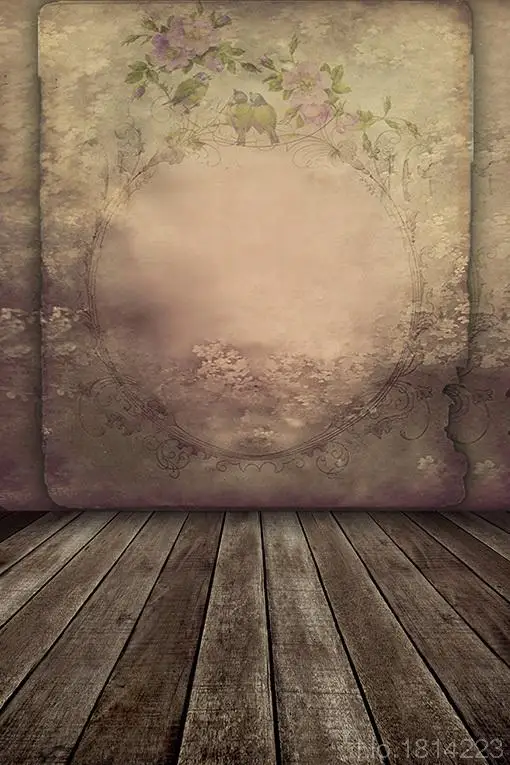 3x5FT Flowers Garland Birds Pattern Wall Hard Wooden Floor Custom ...