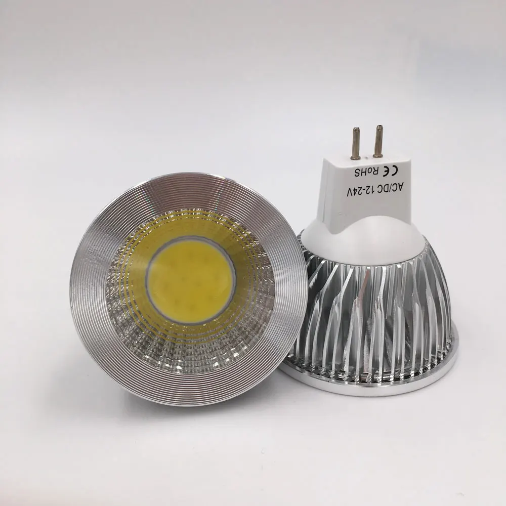 Free shipping 10 X 3 Year Warranty 3W 5W MR16 led spotlight COB DC 12V ...