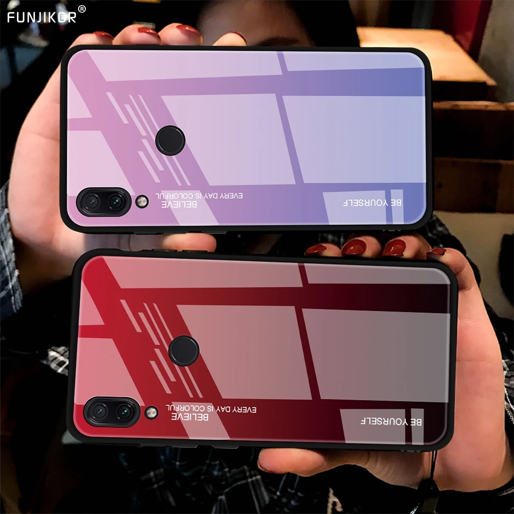 Luxury Gradient Tempered Glass Case For Huawei Nova 3i Ine-lx1 Nova 3 ...