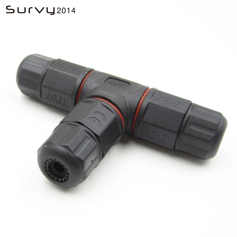 Waterproof Assembled Ip687 3 Pins Electrical Cable Connector Plug Pvc ...