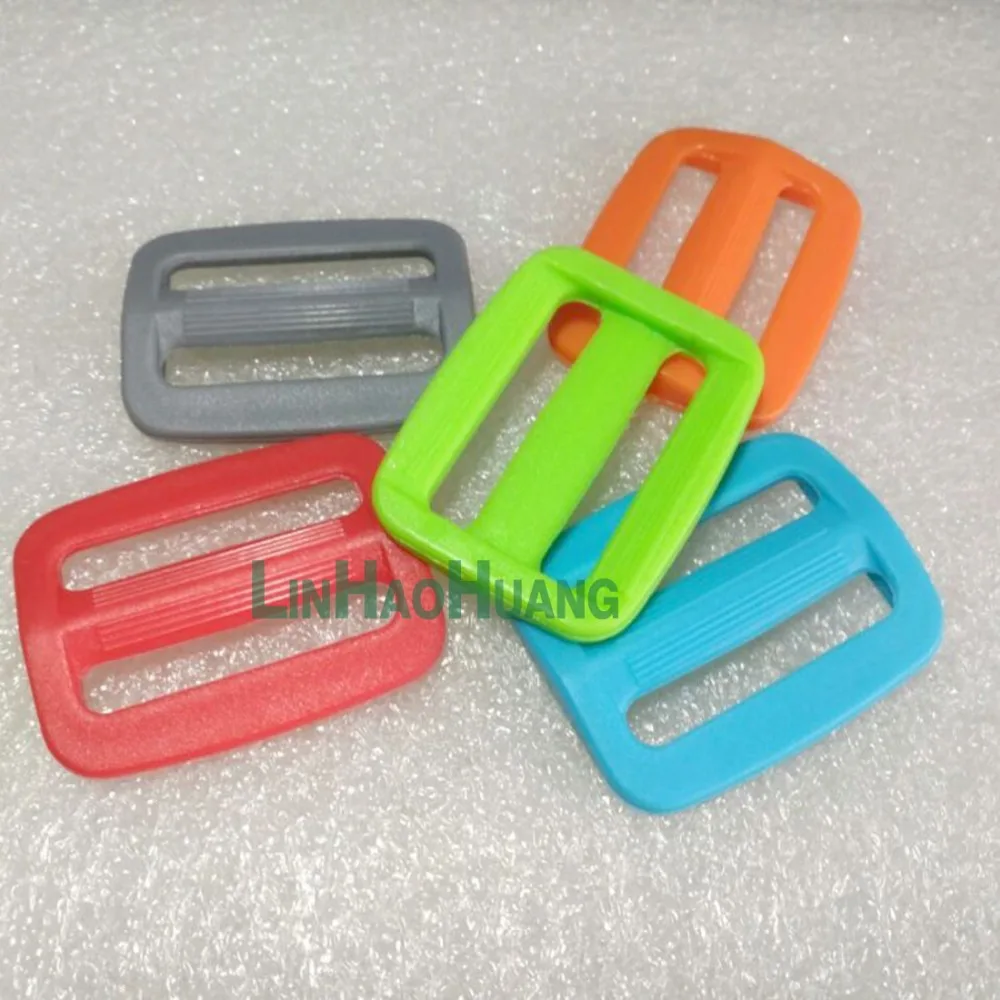 100pcs Nylon/POM Buckle 32mm 5 colors Adjustable Buckles Dual/Tri ...