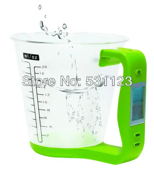 600 ml PC cup Kitchen Weight Scale Measuring Cup Balance with 3kg cup ...