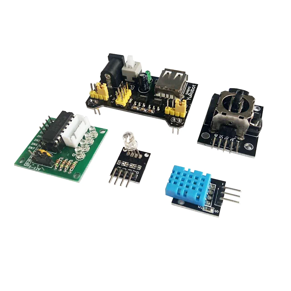 For Arduino UNO R3 With Rain Sensor Water-level Sensor Siol Humidity LCD1602 Screen Ultrasonic ...