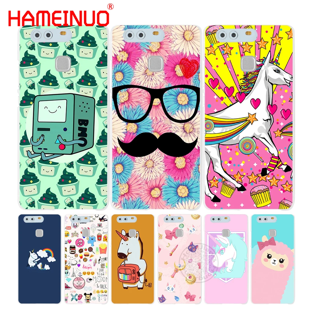 HAMEINUO funda de teléfono con dibujo de unicornio, carcasa divertida de arcoíris para huawei ...
