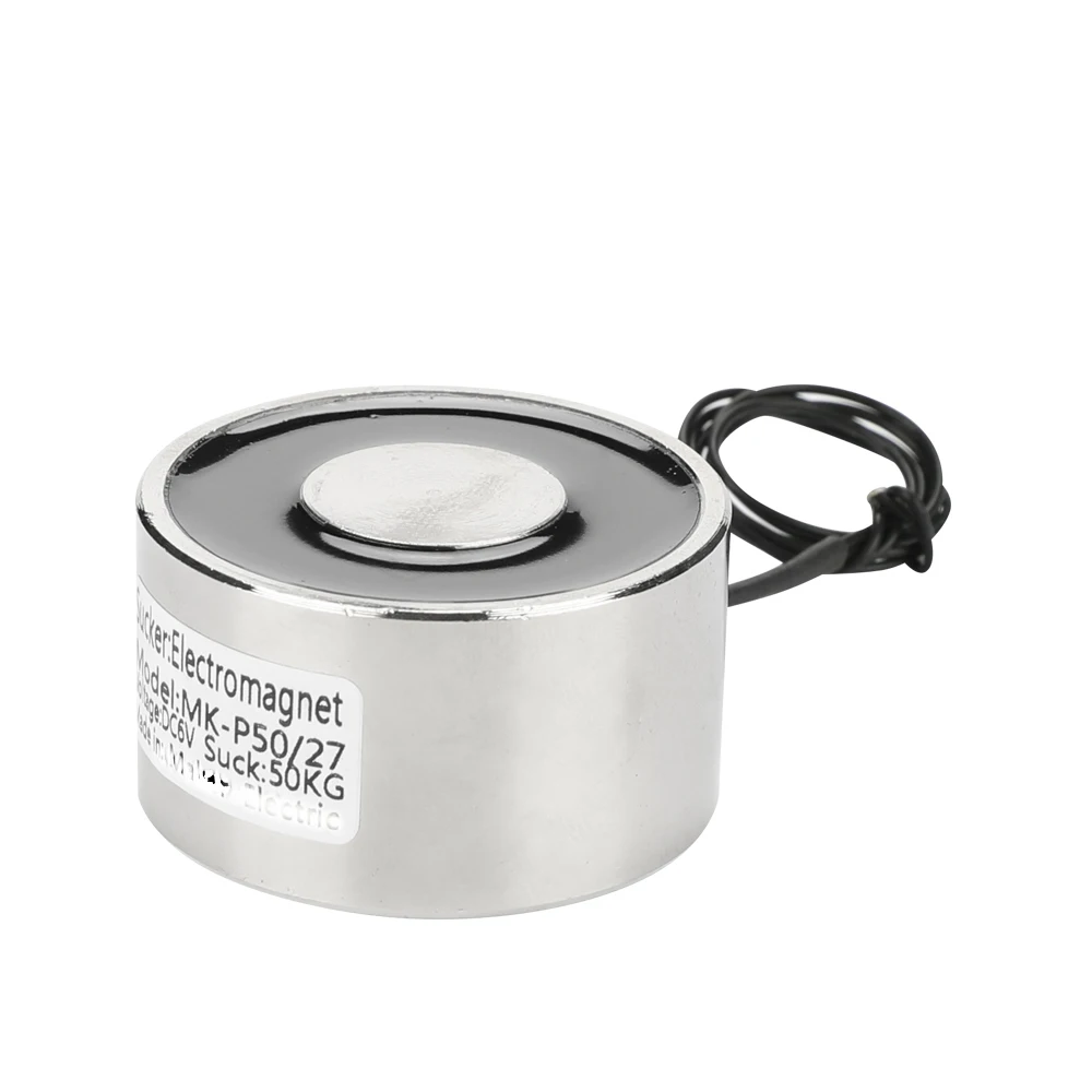 50/27 Holding Electric Magnet Lifting 50KG/500N Solenoid Sucker ...