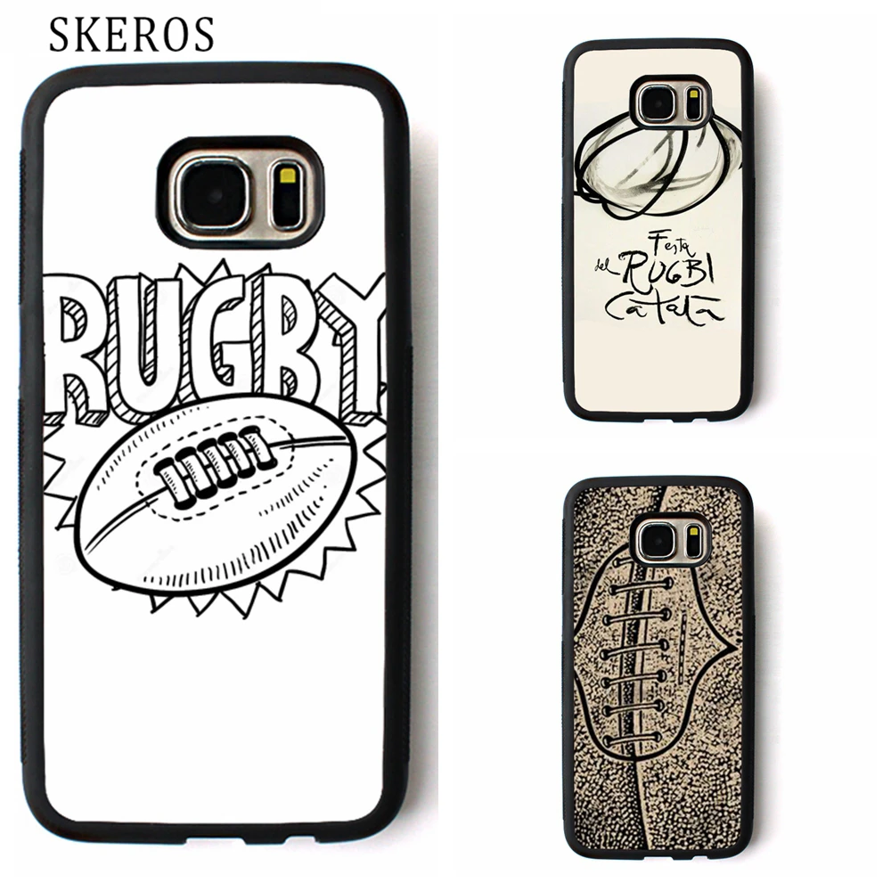 SKEROS rugby ball cover phone case for samsung galaxy S3 S4 S5 S6 S7 S8 ...