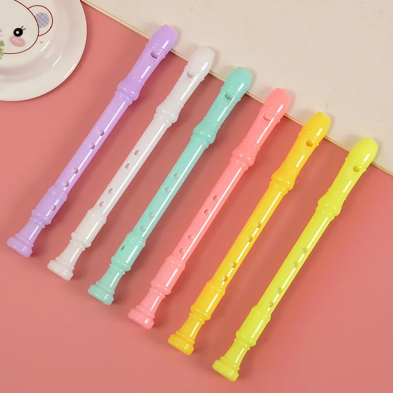 6pcs/lot 0.5mm Creative Candy Color Mini Clarinet Shape Gel Pen School ...