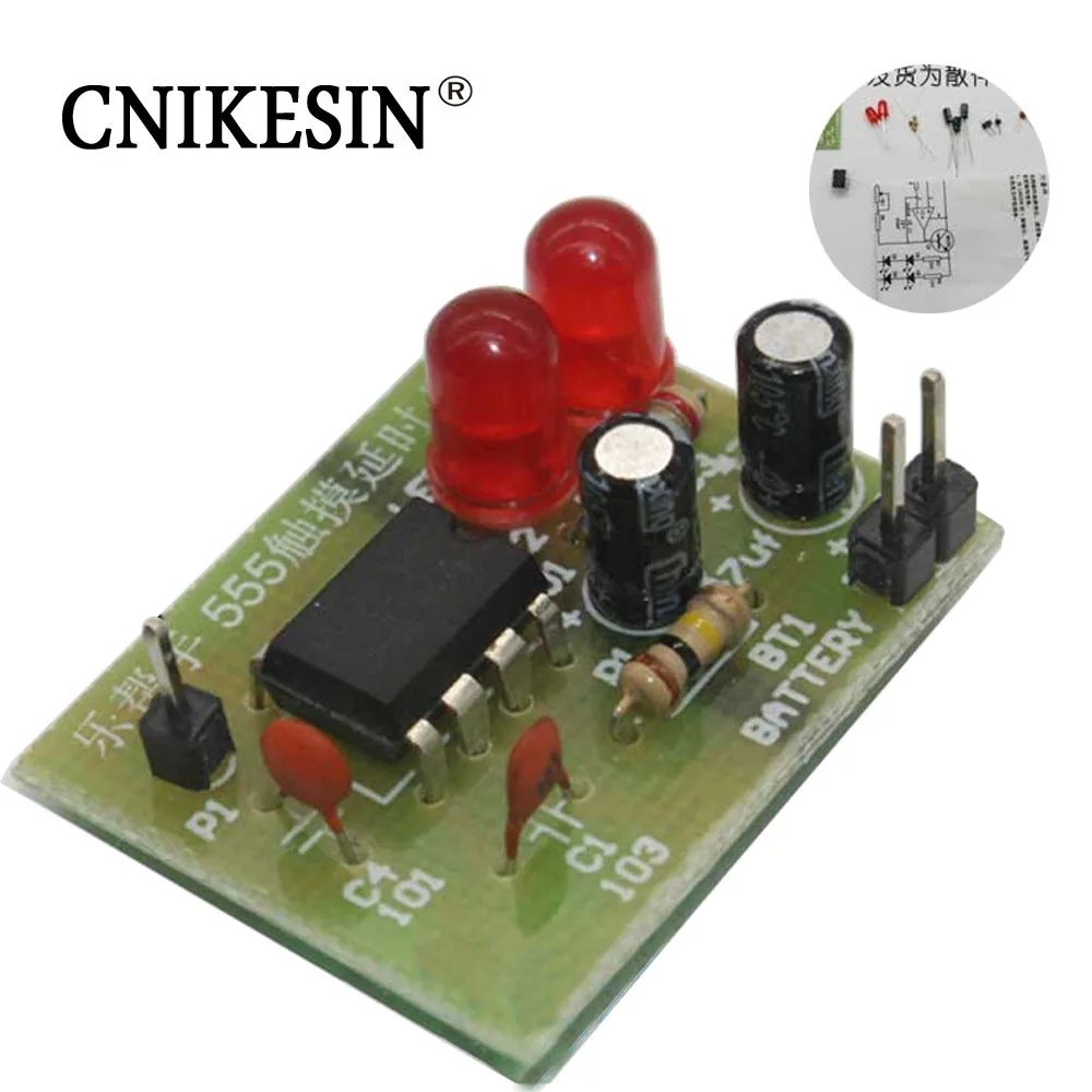 Cnikesin Diy Electronice Suite 555 Touch Delay Switch Electronic Teaching Experiment Kit Diy