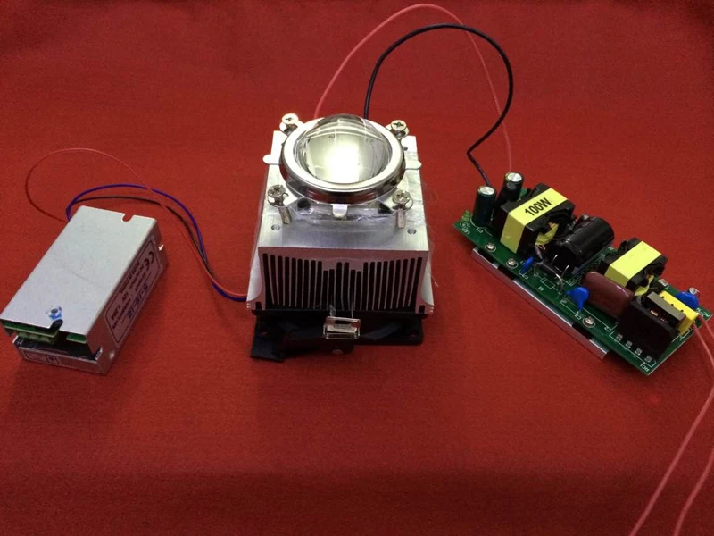 100w High Power Led With Heatsink+100w Led Driver+ Lens With Reflector ...