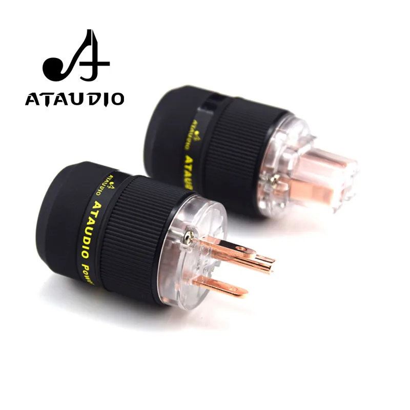 ATAUDIO Hifi Power Plug Red Copper One Pair US Power Connector + IEC ...