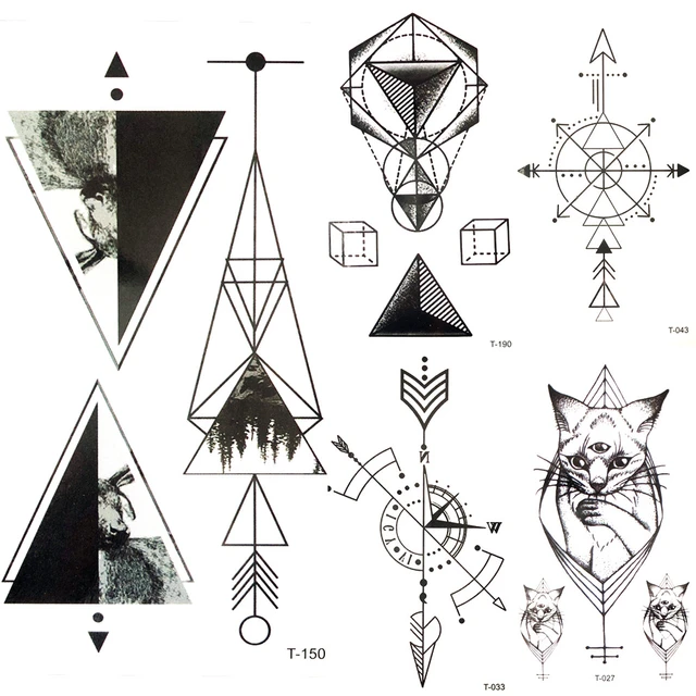 Geometric Line Art Tattoo