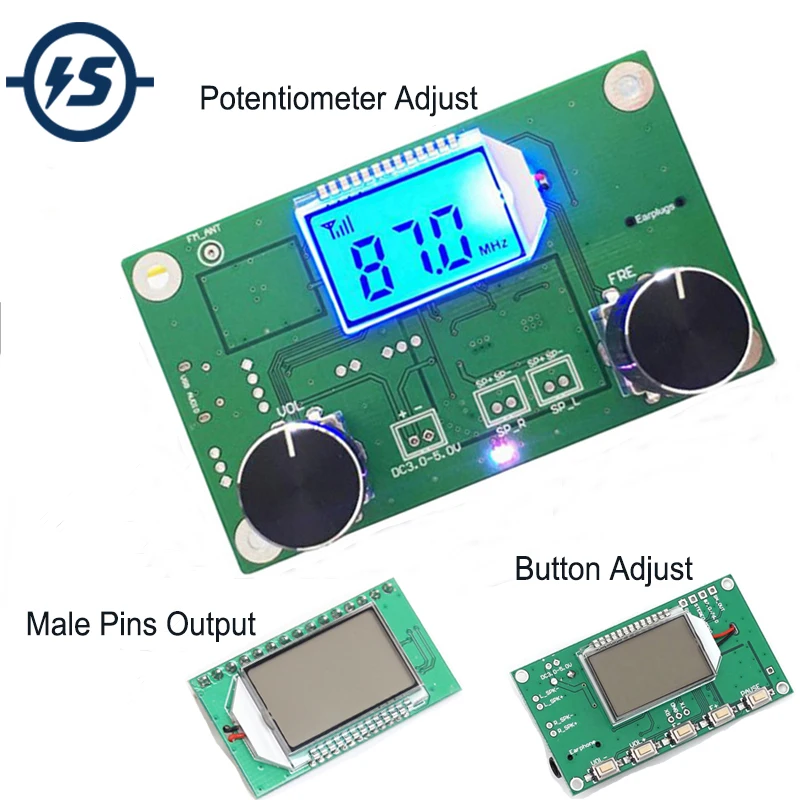 Wireless FM Radio Receiver Module 87.0MHz 108.0MHz Frequency Modulation ...