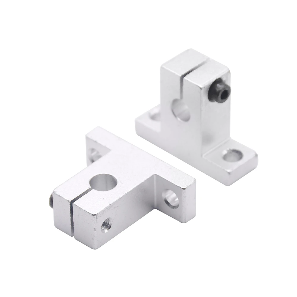 2pcs SK25 25mm Aluminum Linear Rail Shaft Guide Support Bearing SH25A ...