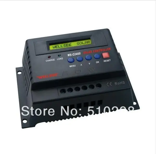 sun solar power solar energy charge controller 12V/24V 60A ce rohs lcd ...
