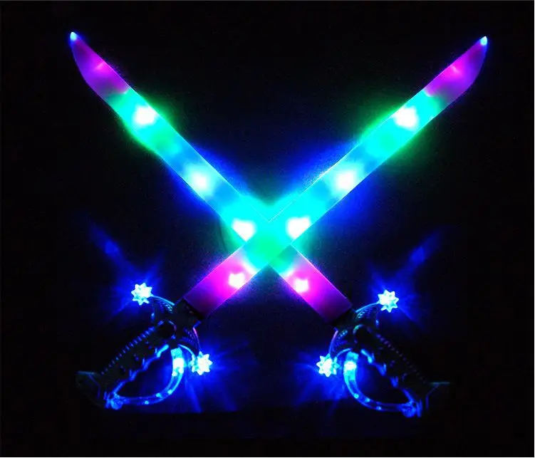 Multi Color Deluxe Ninja light Up Samurai Sword LED Flashing Stick ...