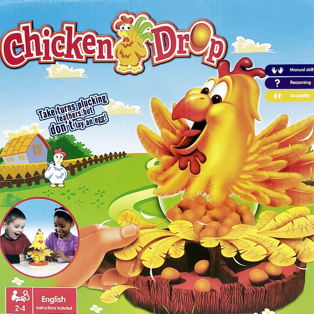 Chicken Drop Education Game,Plunk the Feathers from the Chicken without ...