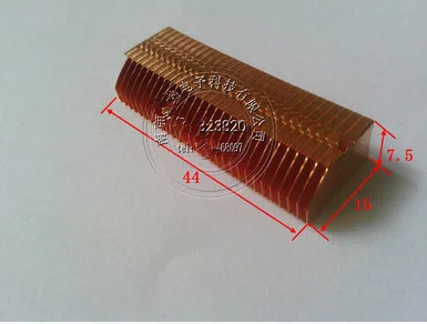 44*15*7.5mm Copper Heat Dissipation Fin Thermal Conductivity Brass Fin ...