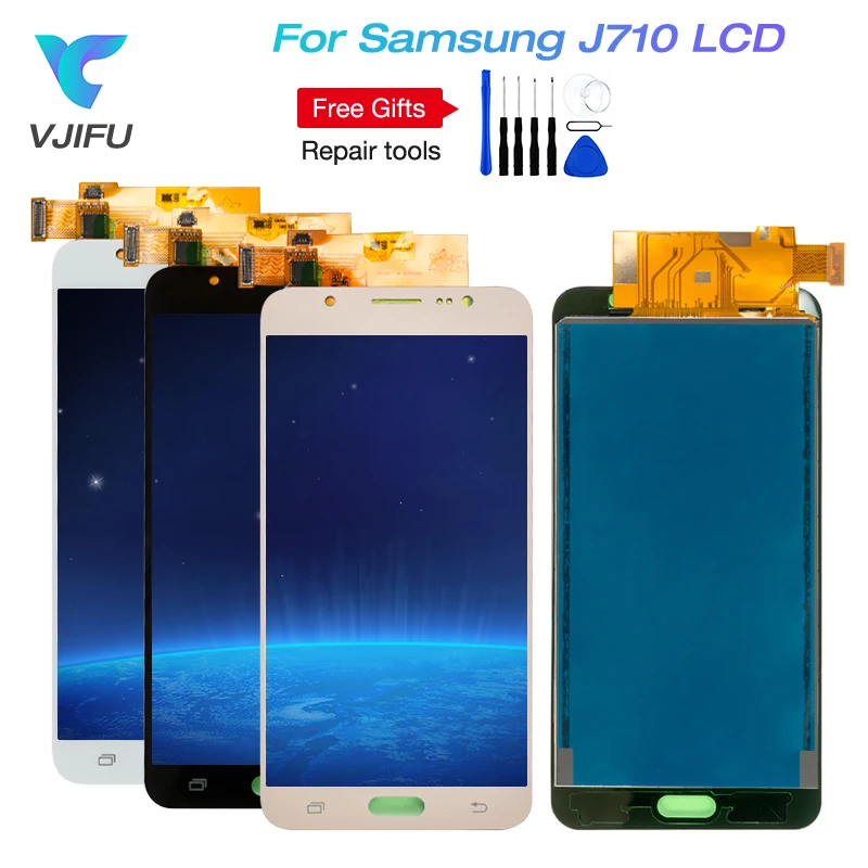 J710 LCD Display For Samsung Galaxy J7 2016 LCD J710F J710M J710FN Display J7 Duos Touch Screen ...