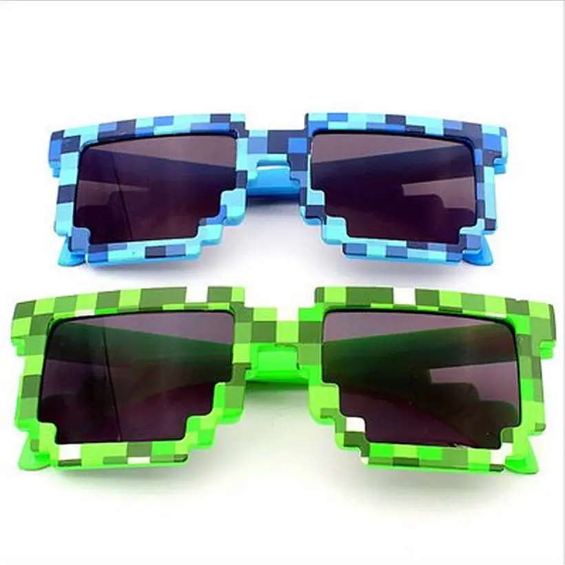 Deal with it Minecraft Glasses 8 bit Pixel Women Men Sunglasses Female ...