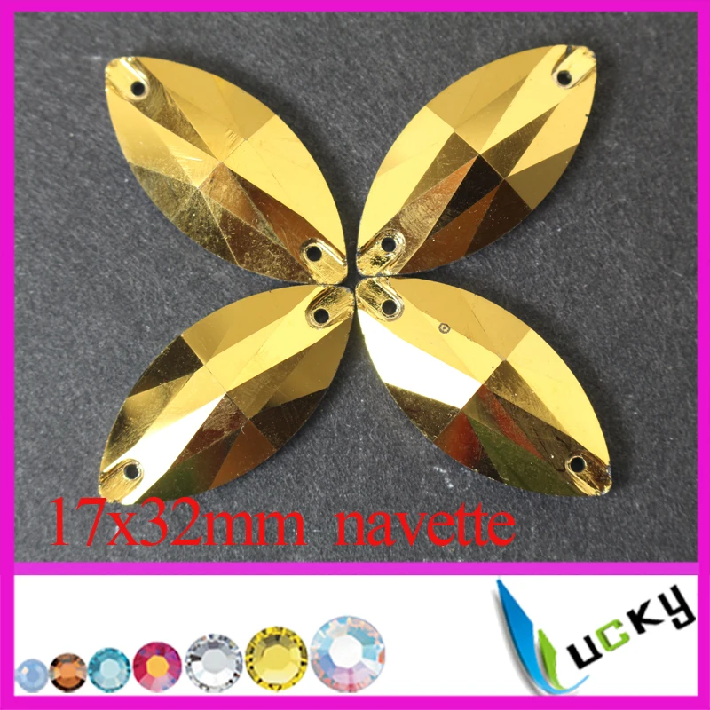 Freeshipping-48pcs-17x32mm-golden-hematite-color-Horse-eye-shape ...