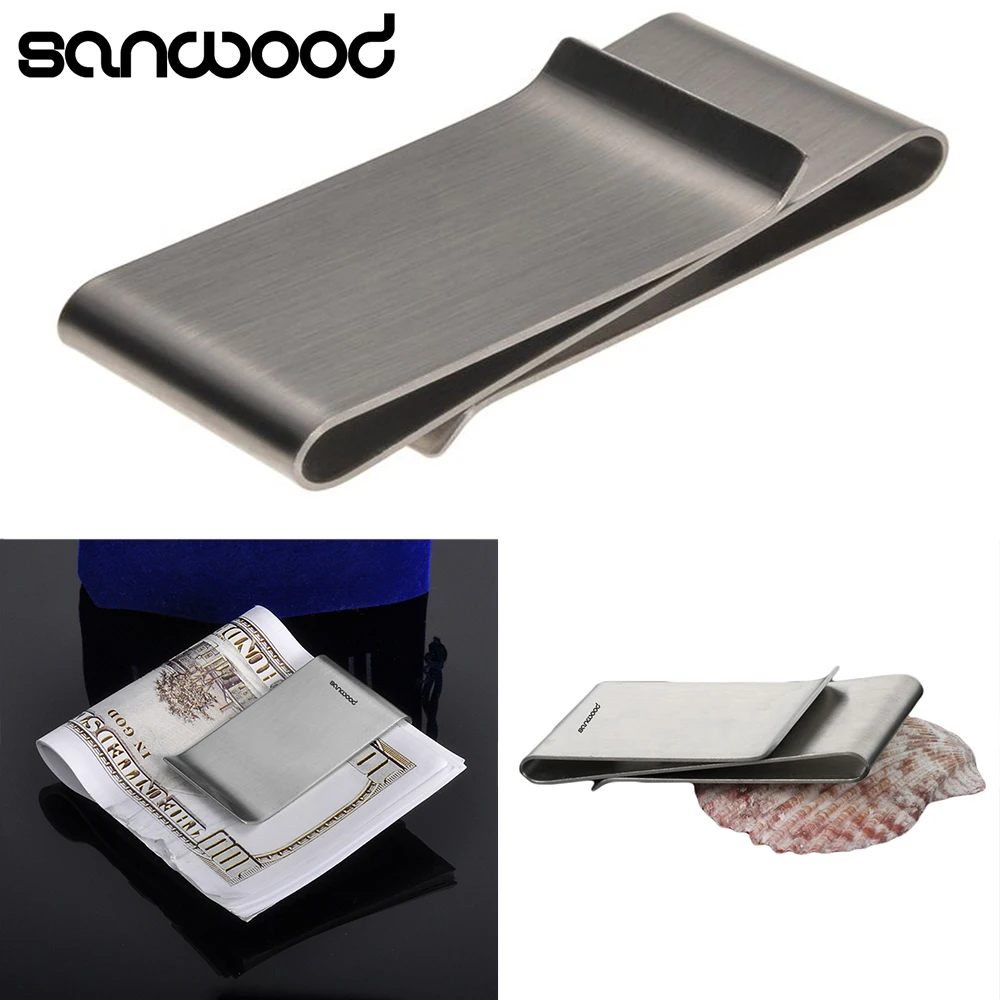 Stainless-Steel-Silver-Color-Slim-Money-Clip-Purse-Wallet-Credit-Card ...