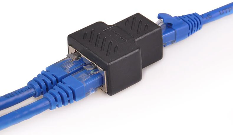 RJ45 1 to 2 LAN Ways Splitter Connector Ethernet Network 1X2 CAT5 CAT6 ...