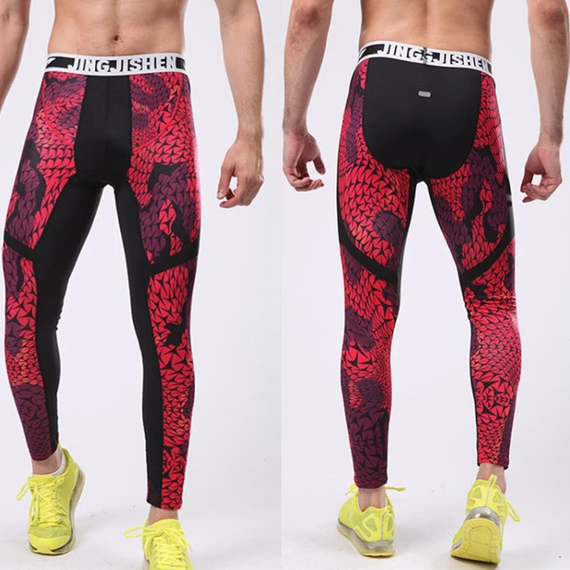2016 Top 3D Print Compression Running Pants Tight For Men Survetement ...