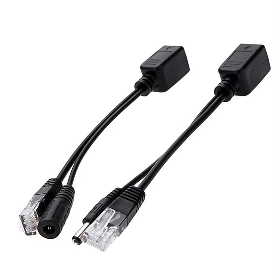 2pcs/set Passive Poe Injector And Splitter Kit With 5.5x2.1 Mm Dc Power ...