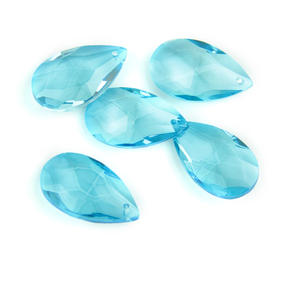 50mm-20pcs-Aquamarine-Drop-Shape-Glass-Teardrop-Crystal-Stone-For-Home ...