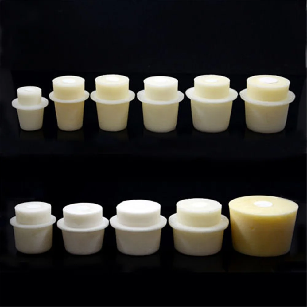 Generic 5 Pcs Laboratory Silicone Bung With Hole Spers Airlock Bubbler ...