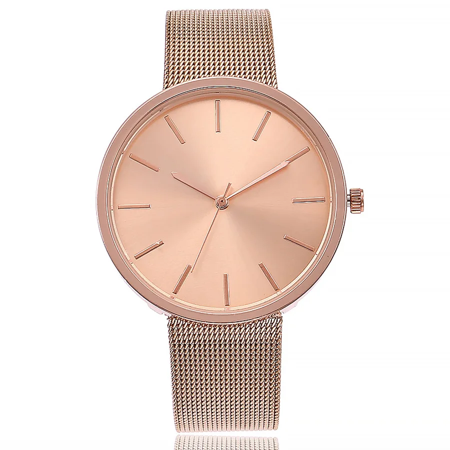 Doreen Box Quartz Wrist Watches Rose Gold Color Net Strap Round Fashion ...