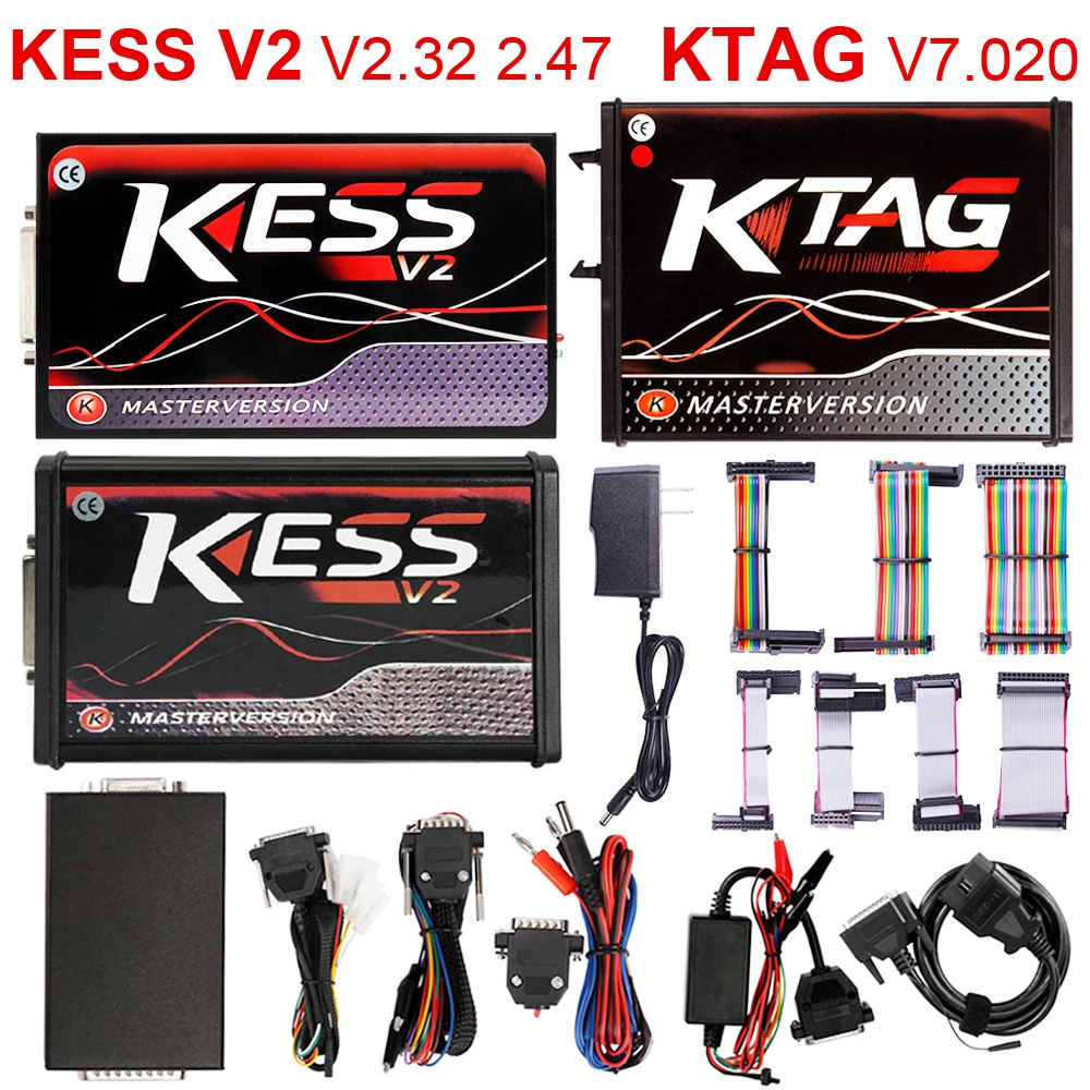 KESS V2 V2.47 V5.017 EU Red ECM Titanium Winols KTAG V2.25 V7.020 4 LED ...