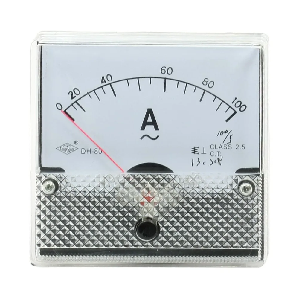 Pointer type ac current meter DH80 AC0 100/5A Class 1.5 Analog Ampere ...