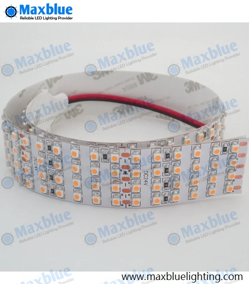 480LEDs/M SMD3528 LED Strip Light 5M 24Vdc 2400LEDs CRI 80+Ra in Quad 4 ...